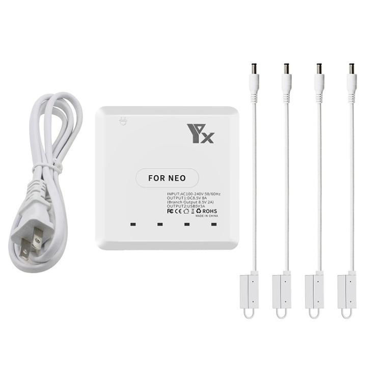 For DJI Neo Drone YX 4-port Battery Charger Charging Hub, US Plug, EU ...