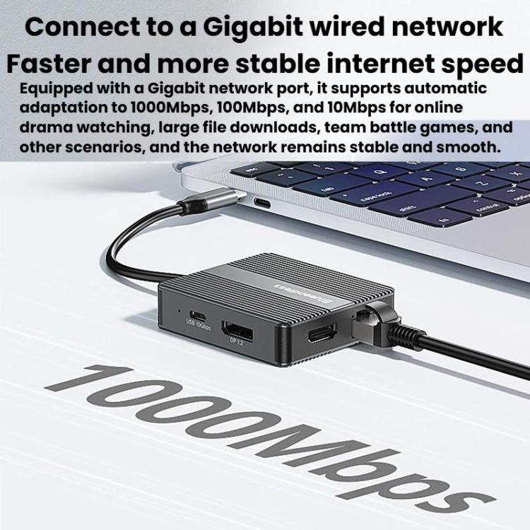 7 In 1 Docking Station Gigabit Ethernet Port High-Speed Transfer HUB ...